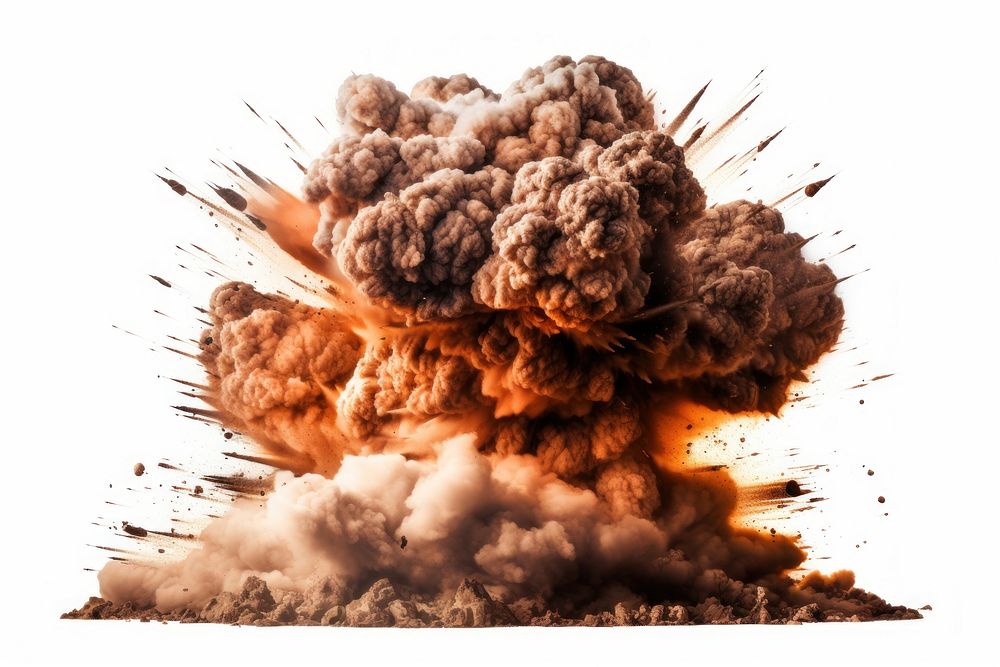 Bomb explosion fire white background | Premium Photo - rawpixel