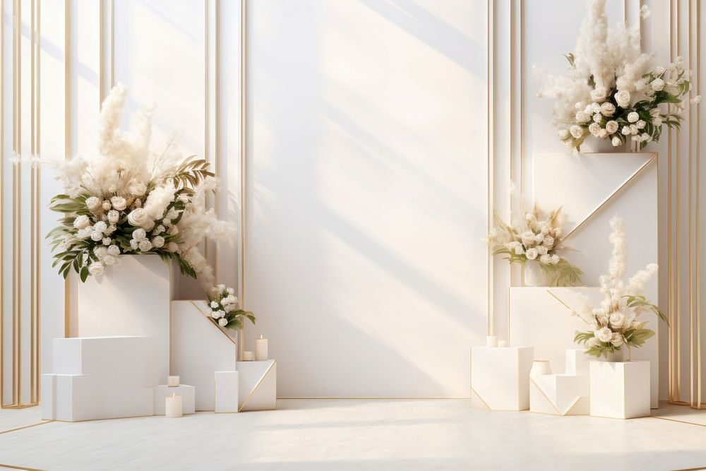 Minimal wedding background candle flower | Premium Photo - rawpixel