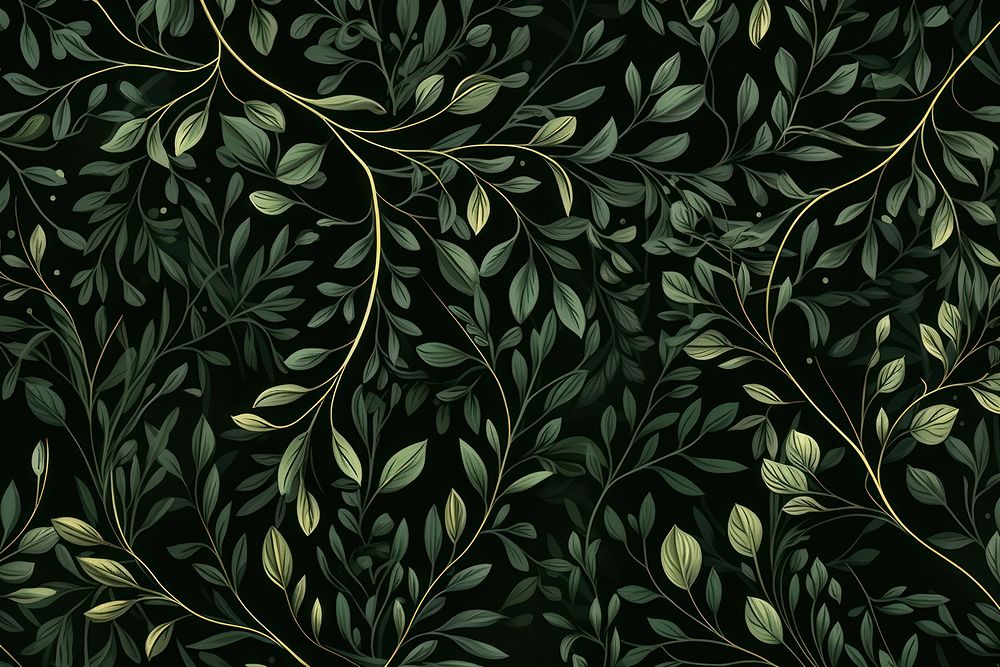 Simple green botanical pattern background | Premium Photo Illustration ...