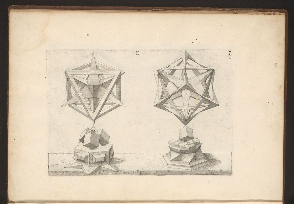 Twee veelvlakken met een octaëder | Free Photo Illustration - rawpixel