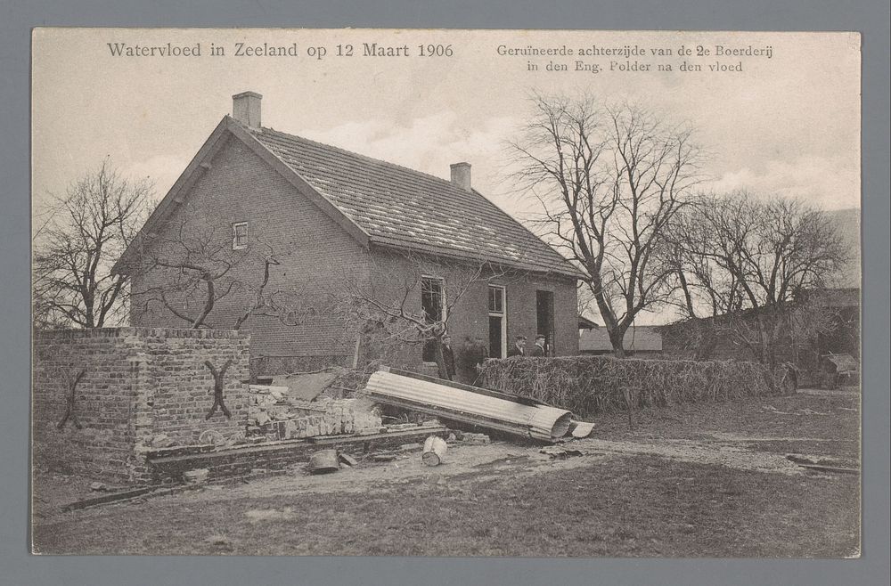 Watervloed Zeeland (1906) Gebroeders van | Free Photo Illustration ...