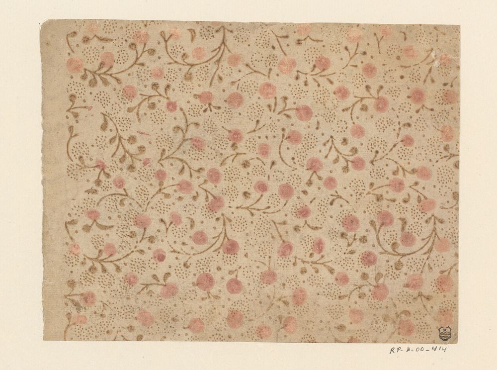 Blad met strooipatroon van ranken | Free Photo Illustration - rawpixel