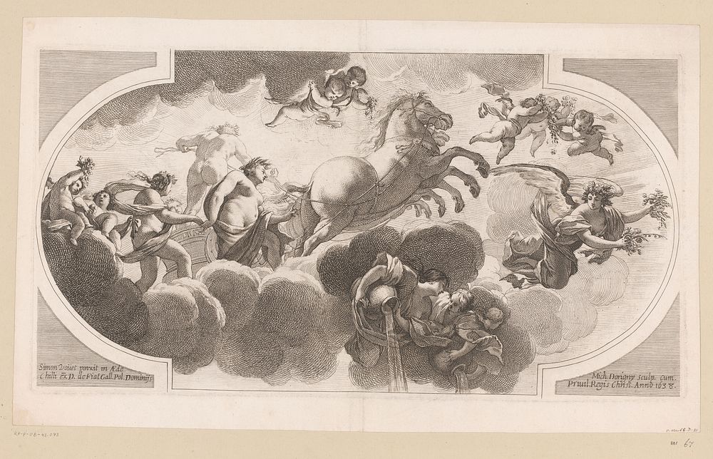 Strijdwagen van Apollo (1638) Michel | Free Photo Illustration - rawpixel