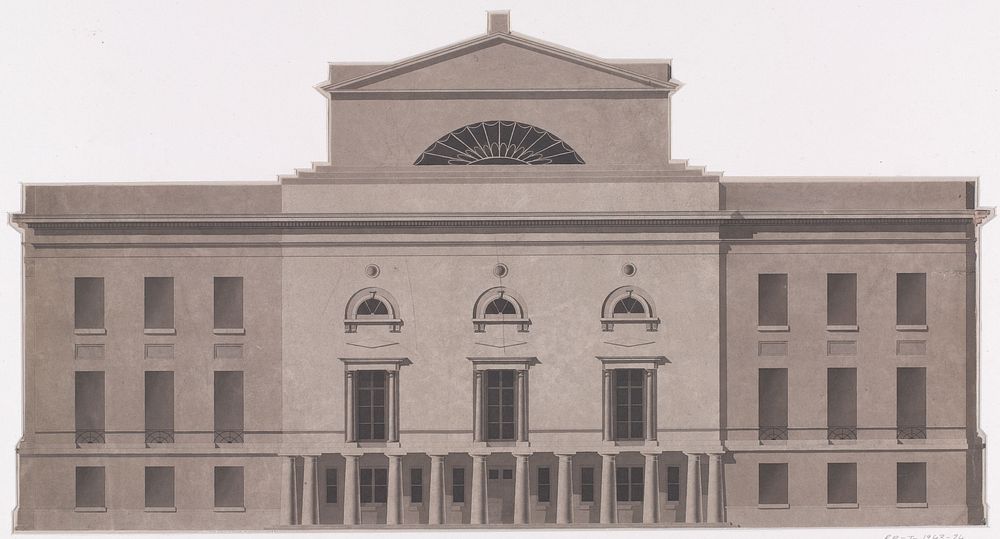 Ontwerp voor een classicistisch gebouw | Free Photo Illustration - rawpixel