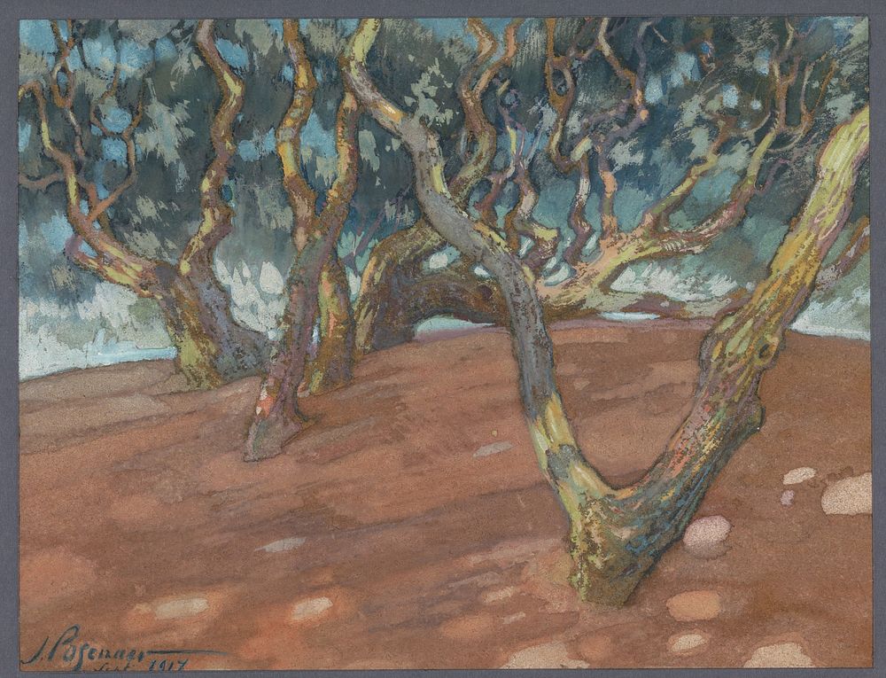 Boomgaard (1917) by Joseph Posenaer | Free Photo Illustration - rawpixel