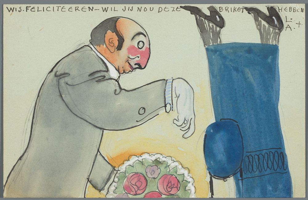 Briefkaart met een tekening van | Free Photo Illustration - rawpixel