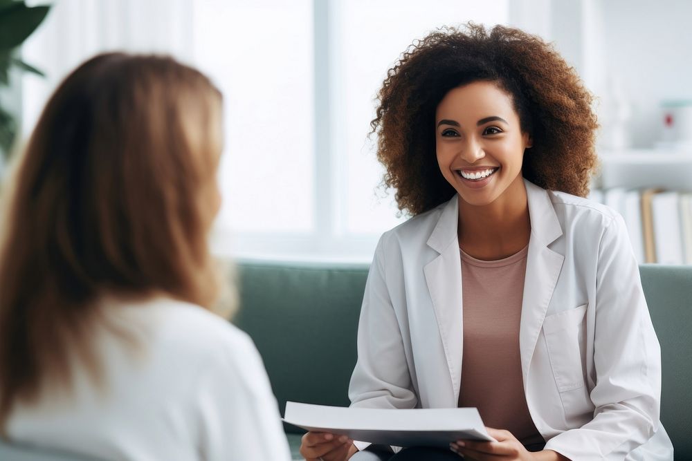 Advice healthcare conversation interview patient. | Premium Photo ...