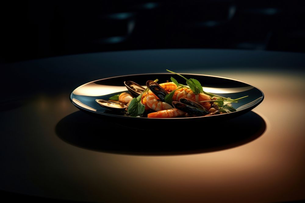 Seafood plate light dish. AI | Free Photo - rawpixel