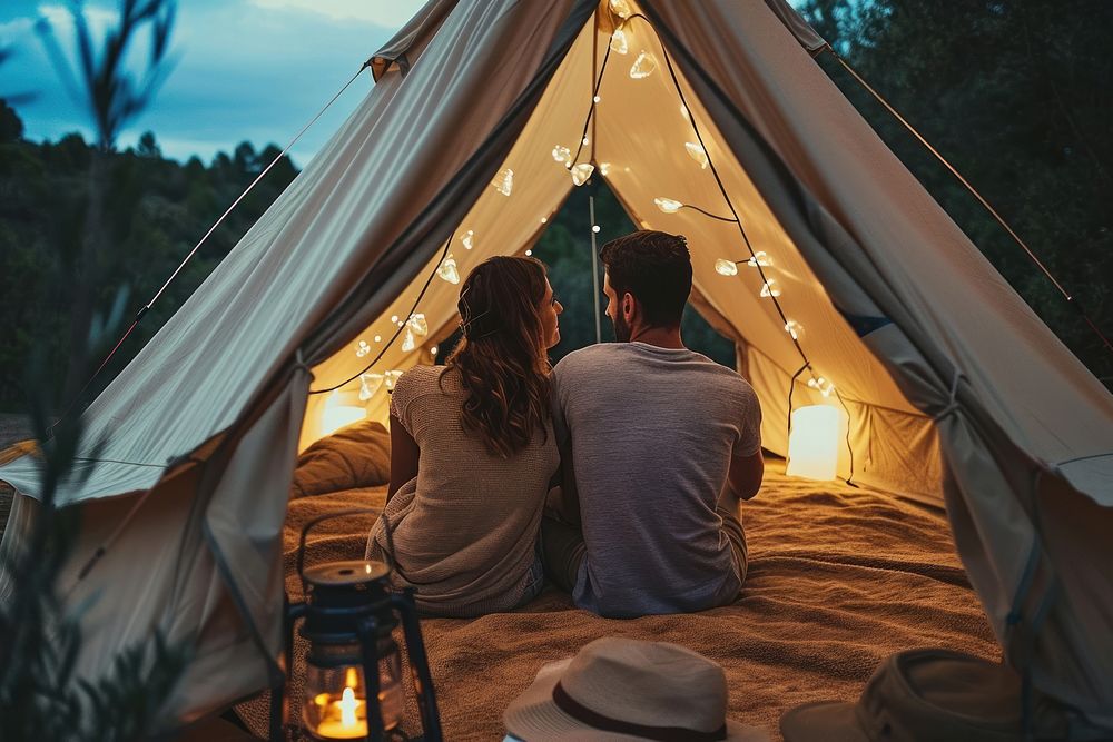 Romantic camping trip tent outdoors | Free Photo - rawpixel