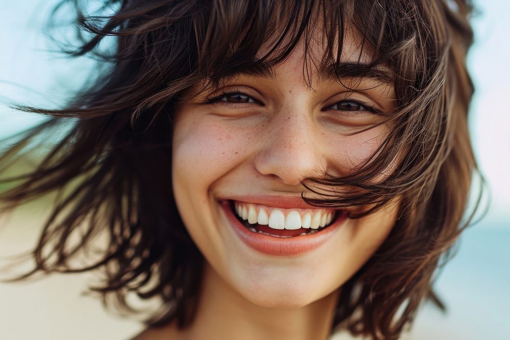 Woman smiling laughing teeth smile. | Premium Photo - rawpixel