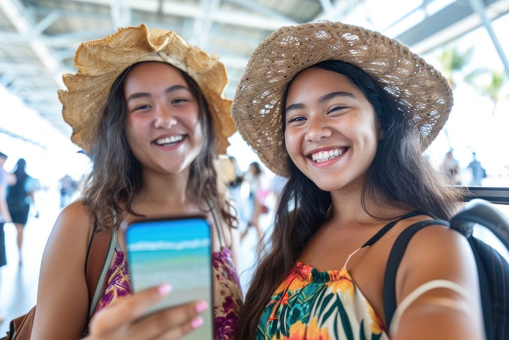 Happy Samoan girls portrait smiling | Free Photo - rawpixel