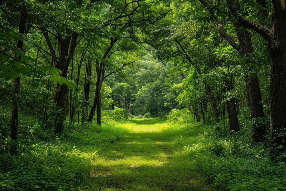 Lush green forest nature vegetation | Premium Photo - rawpixel