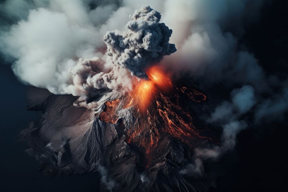 Volcano volcano landscape mountain. | Free Photo - rawpixel