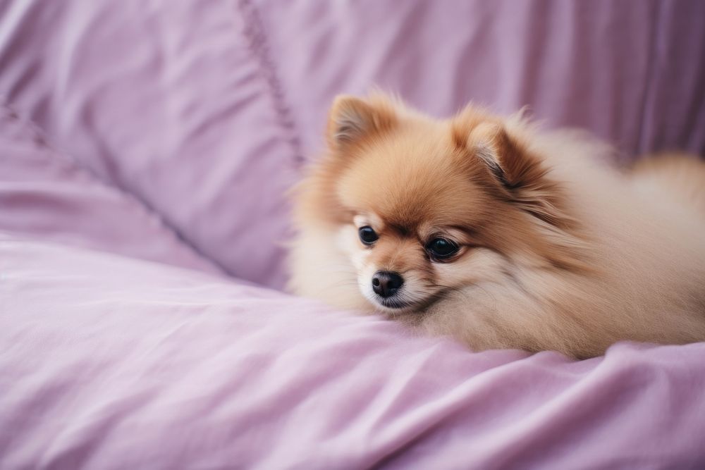 Pomeranian mammal animal purple. | Premium Photo - rawpixel