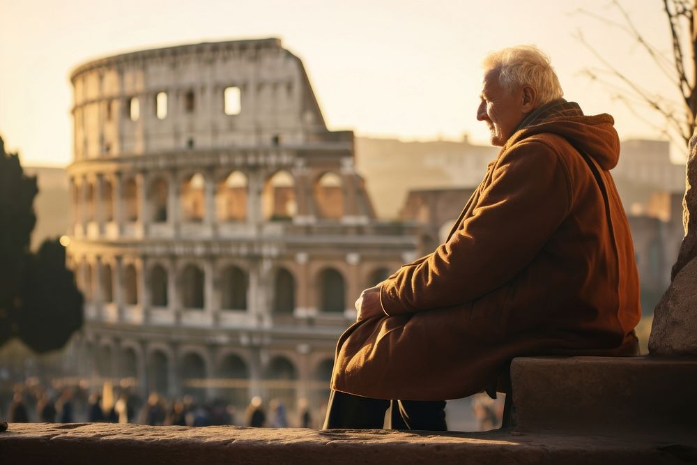 Old italian man sitting bench | Premium Photo - rawpixel