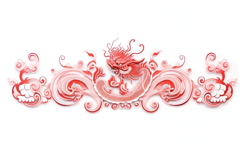 Chinese ornaments pattern white background | Premium Photo Illustration ...