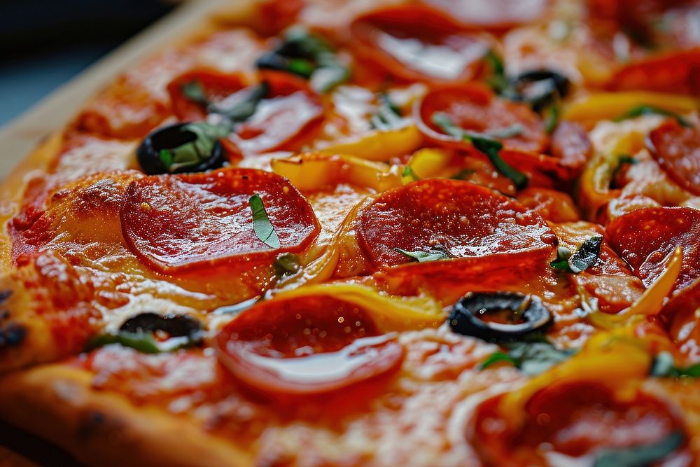 Pizza food pepperoni vegetable. | Free Photo - rawpixel