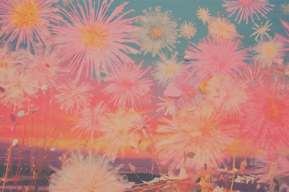 Fireworks craft collage art backgrounds | Premium Photo Illustration ...