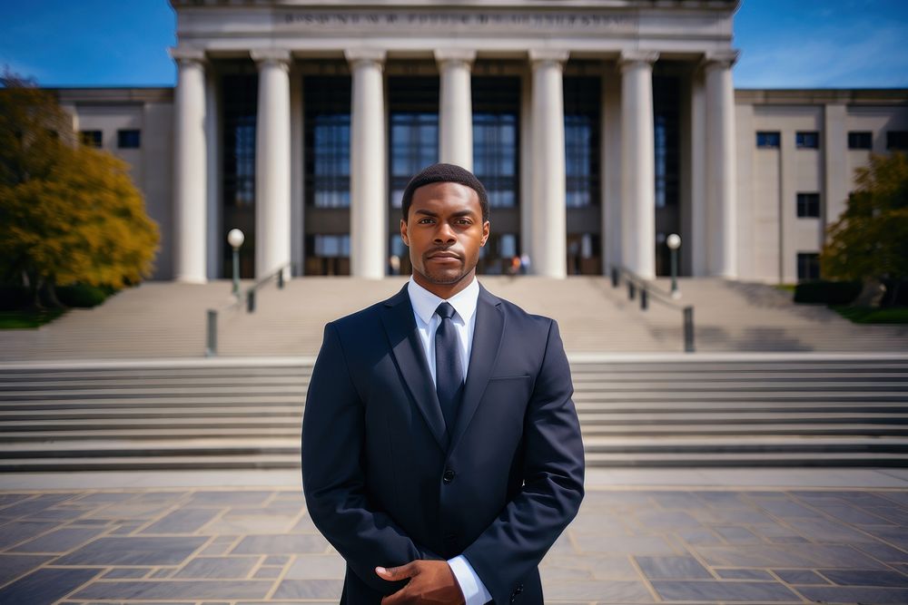African american lawyer standing front | Premium Photo - rawpixel