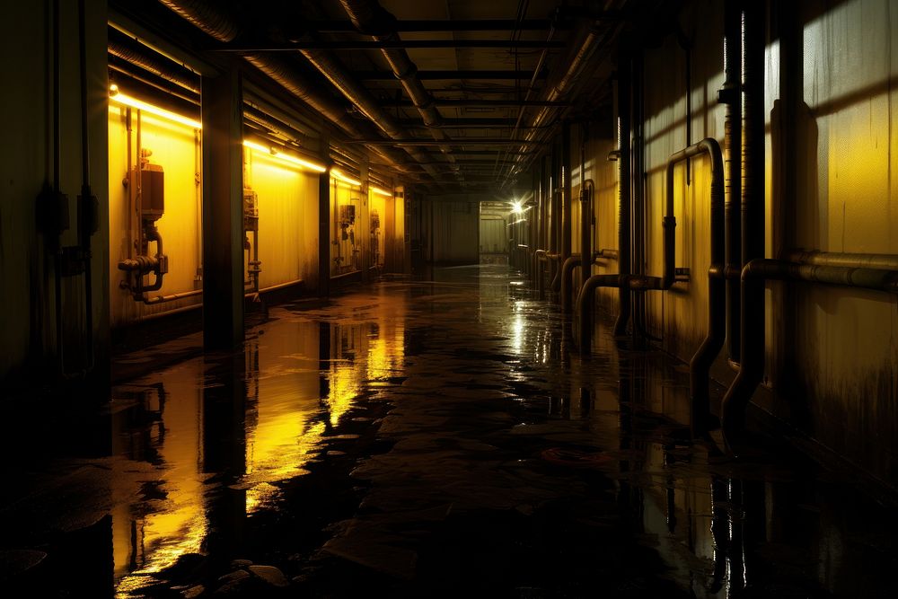 Abstract technology room yellow light | Premium Photo - rawpixel