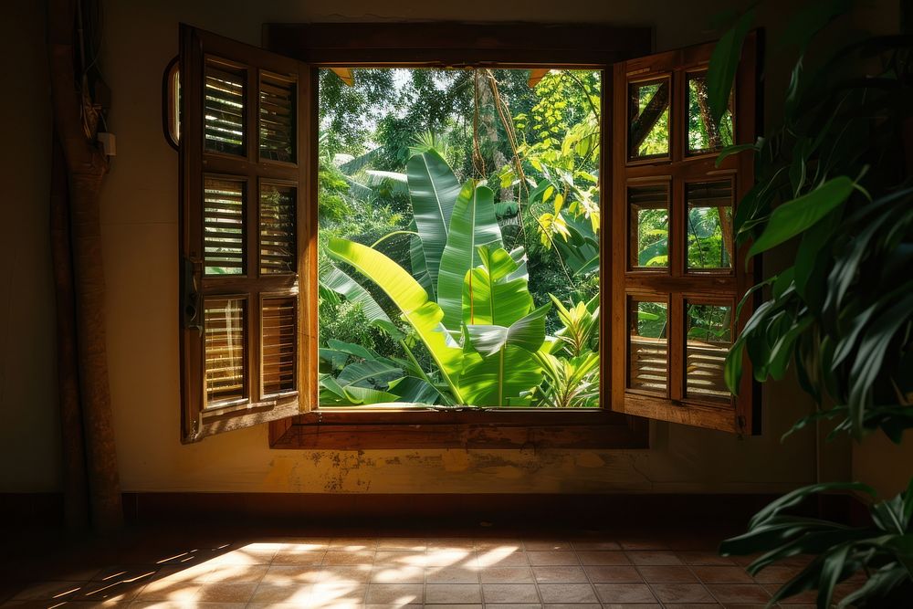 Window see jungle plant architecture | Free Photo - rawpixel
