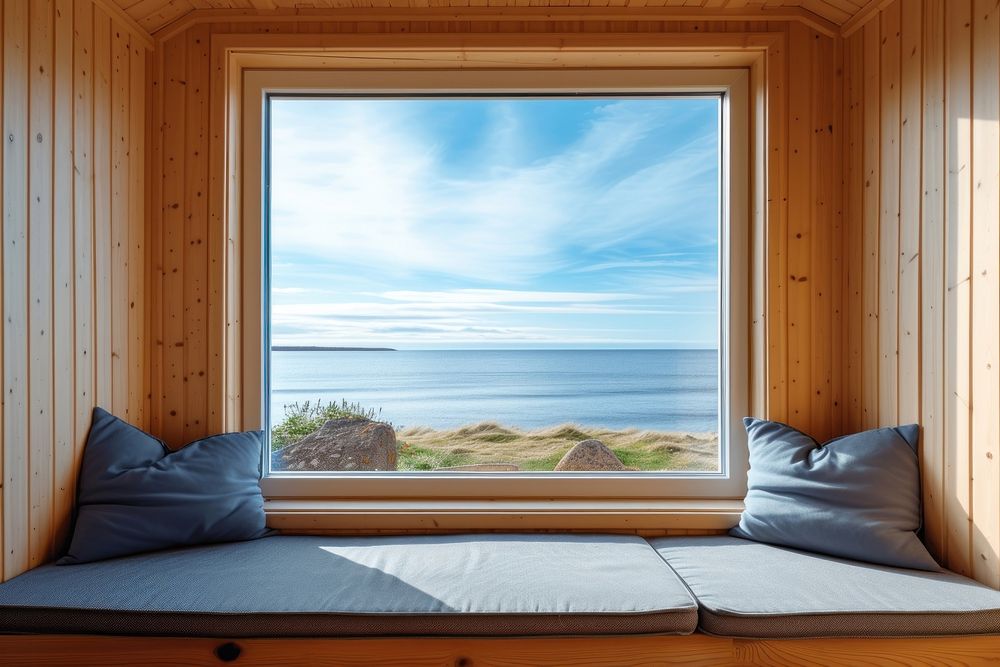 Window see seascape furniture room | Premium Photo - rawpixel