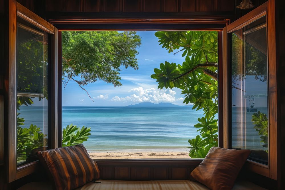 Window see seascape outdoors nature | Premium Photo - rawpixel