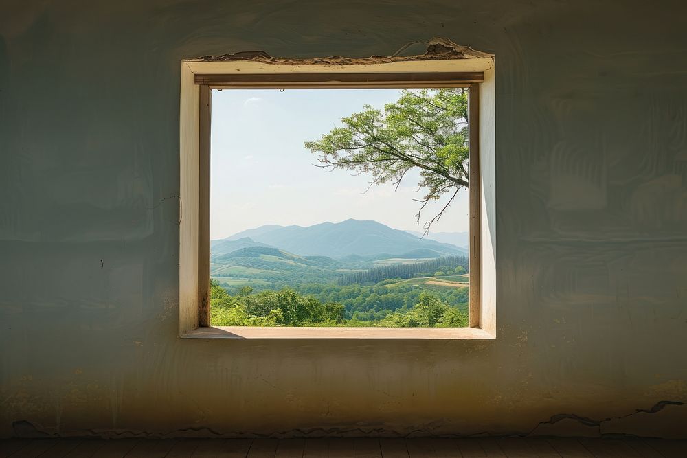 Window see hills house architecture | Premium Photo - rawpixel