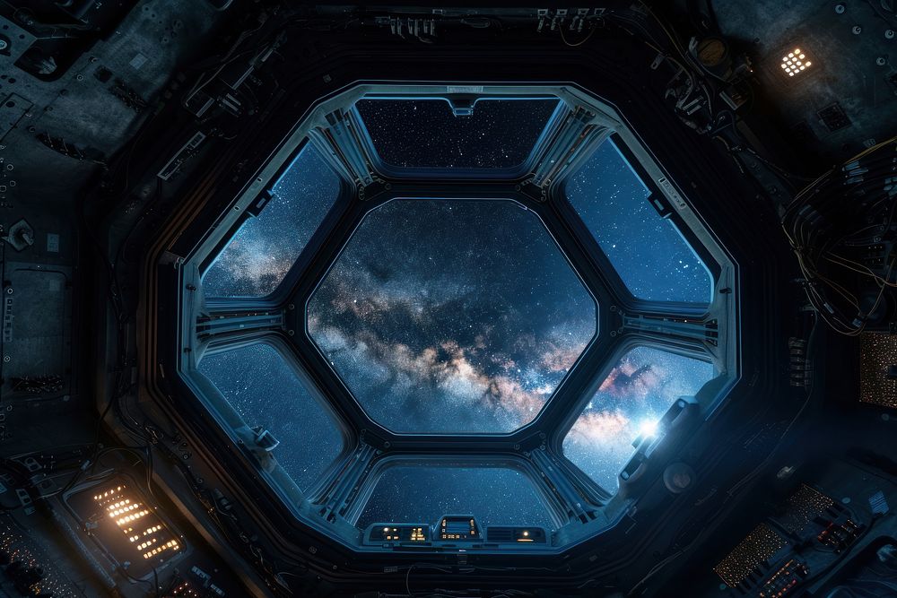 Window see milky way architecture | Free Photo - rawpixel