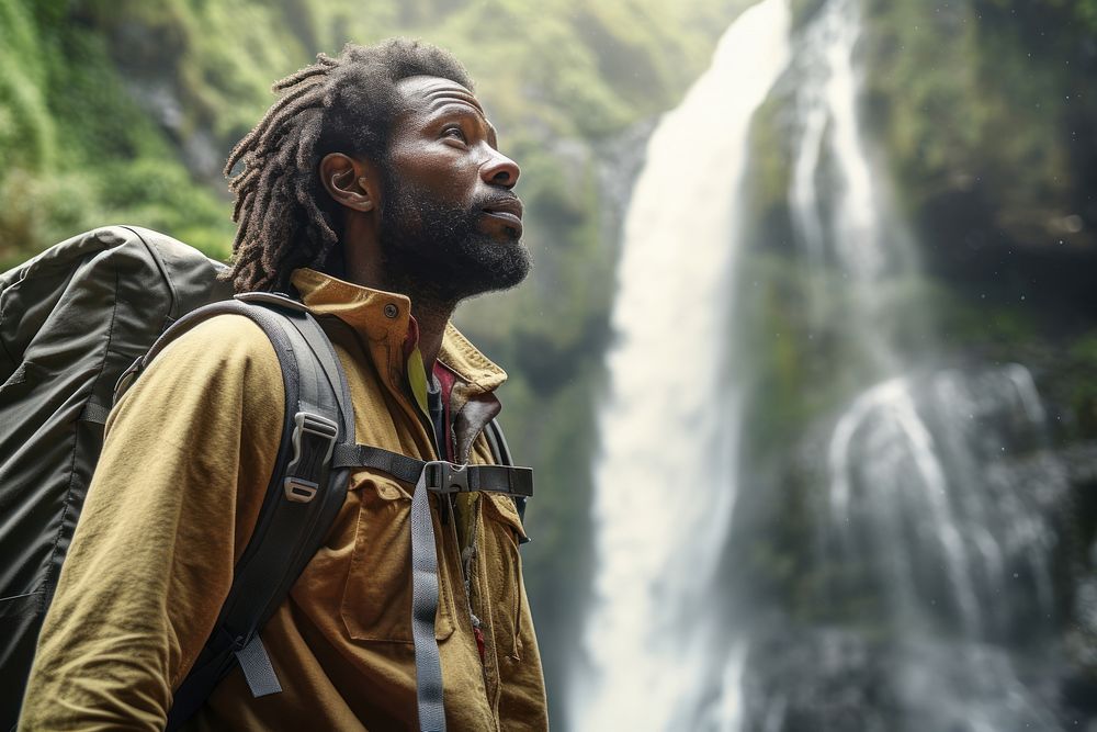 Middle age african american backpacker | Free Photo - rawpixel