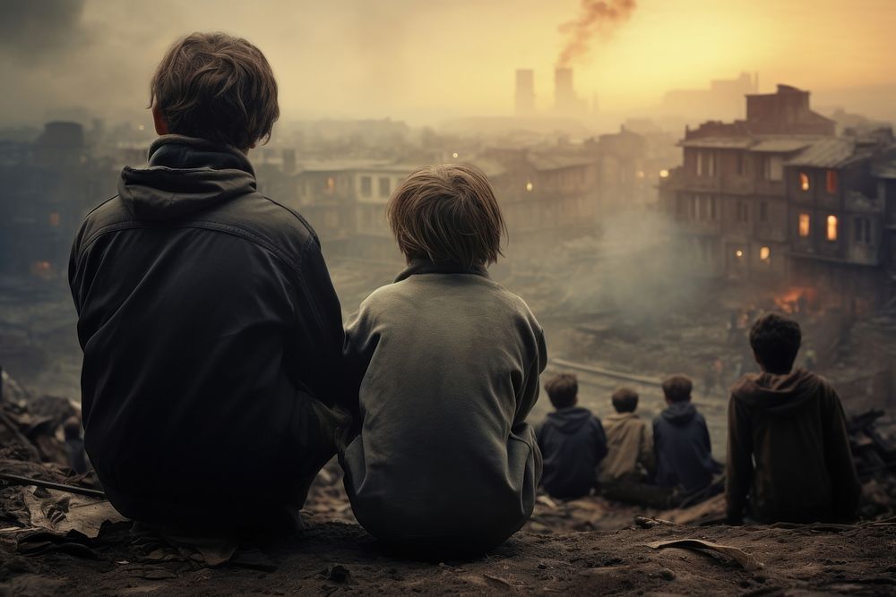 Poor kids watching rich kid | Premium Photo - rawpixel