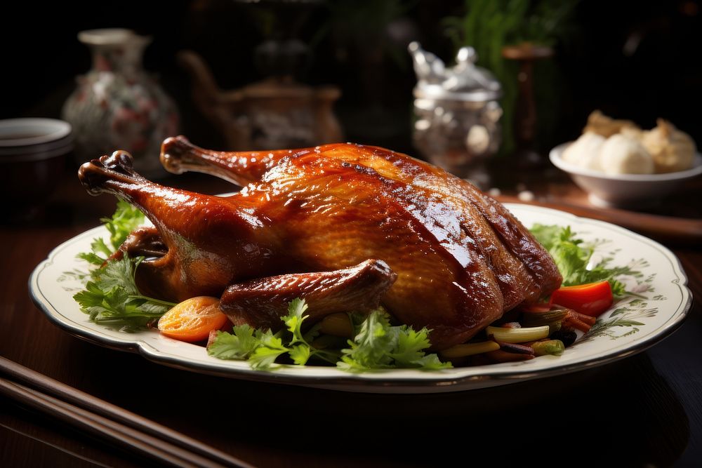 Roasted duck plate dinner meat. | Premium Photo - rawpixel