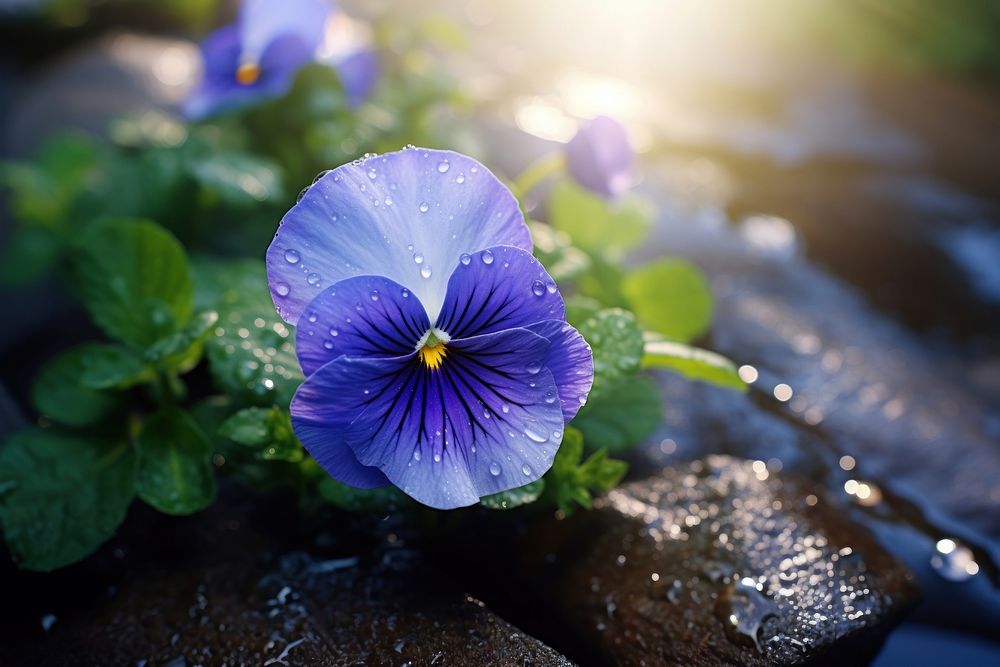 True blue pansy outdoors blossom | Premium Photo - rawpixel