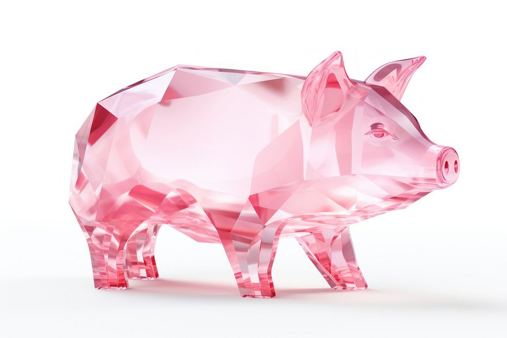 Pig shape gemstone mammal white | Free Photo Illustration - rawpixel