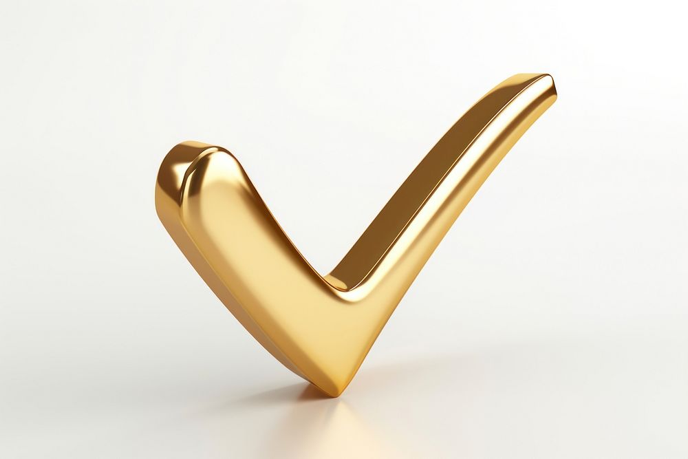 Check mark gold white background | Free Photo Illustration - rawpixel