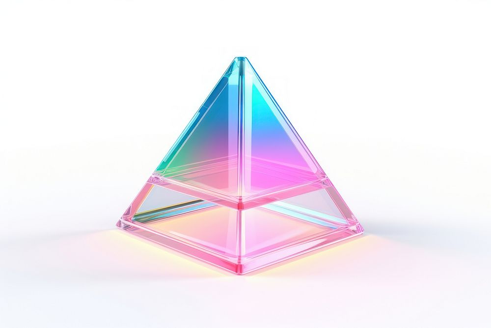 Pyramid shape crystal white background | Premium Photo Illustration ...