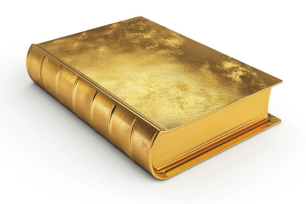 Book gold publication white background. | Premium Photo Illustration ...