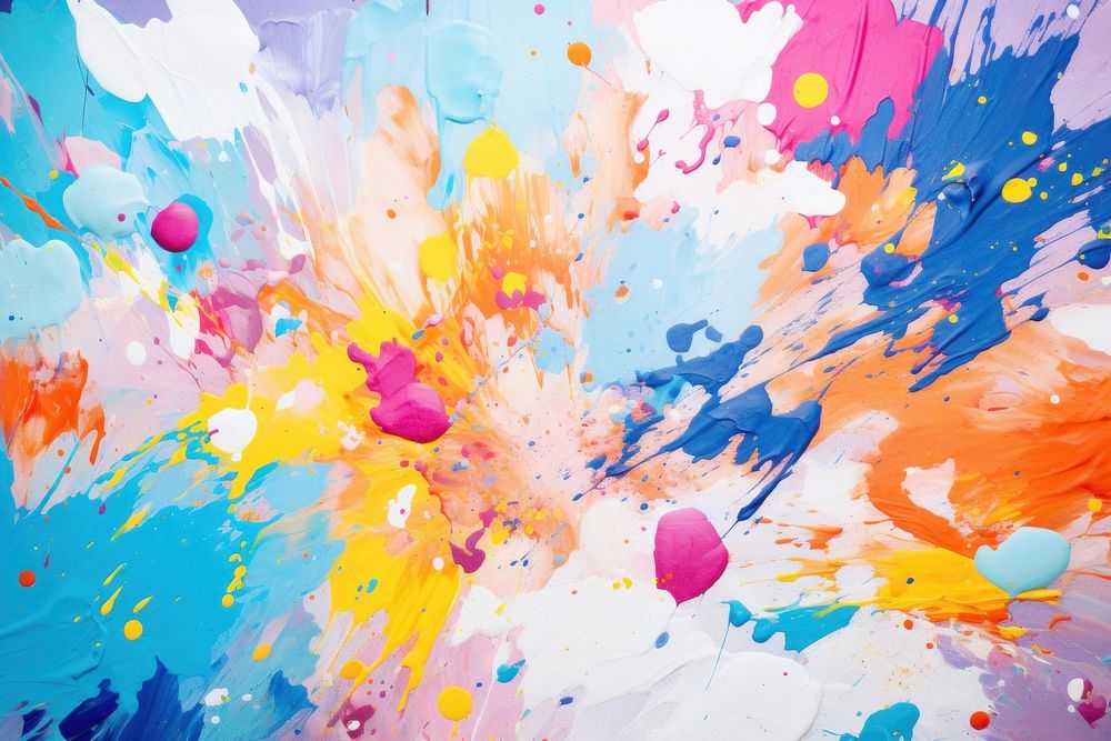 Splattering paint abstract painting art. | Free Photo Illustration ...