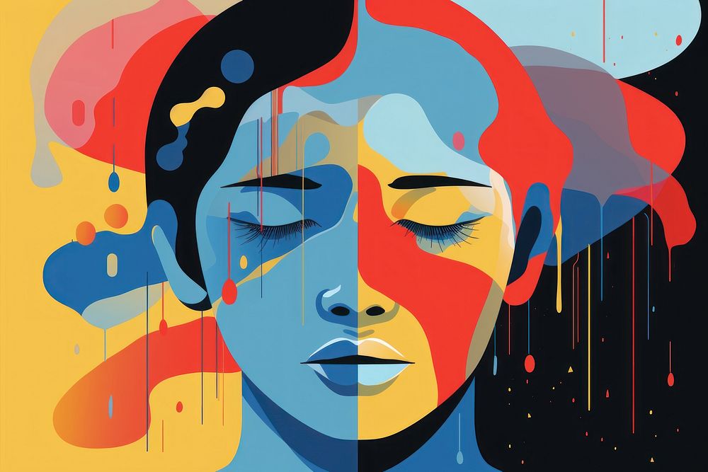 Major depression disorder painting adult | Premium Photo Illustration ...