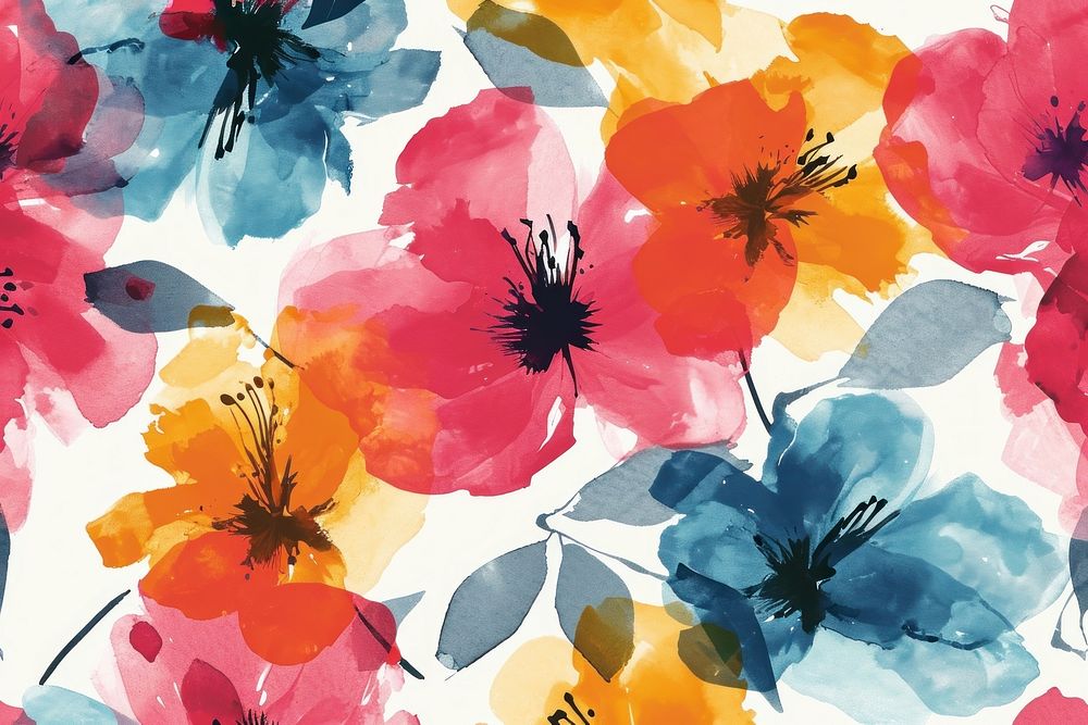 Painting flower pattern petal plant. | Premium Photo - rawpixel