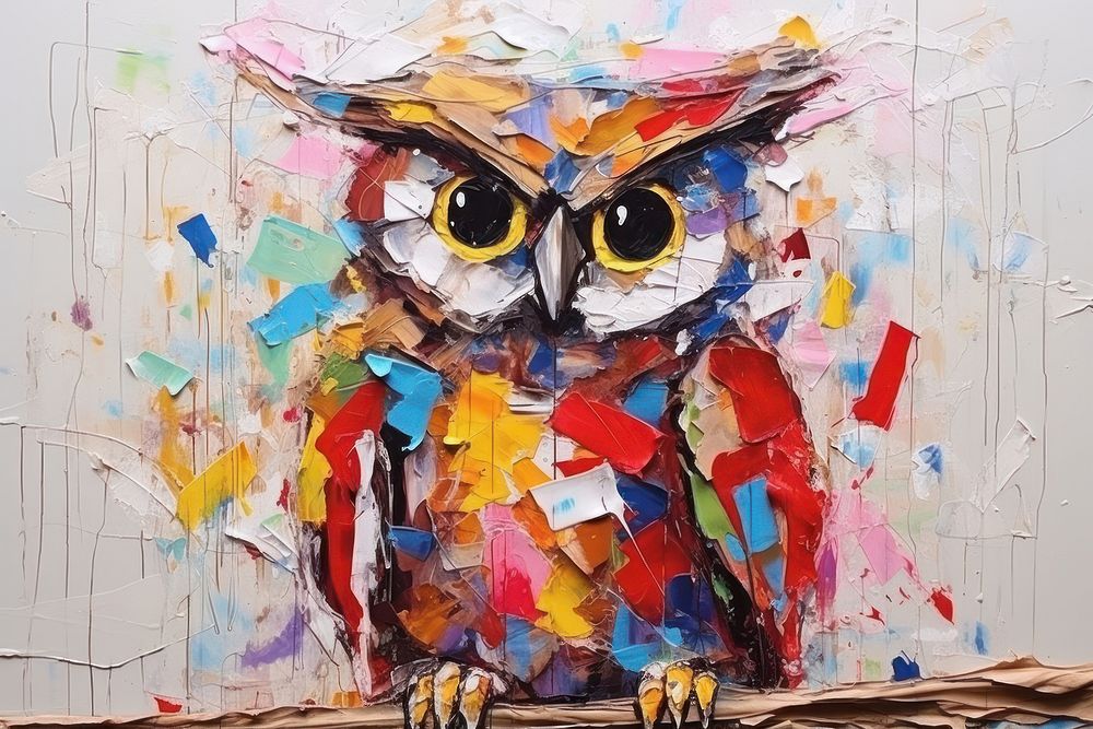 Abstract owl ripped paper art | Premium Photo Illustration - rawpixel