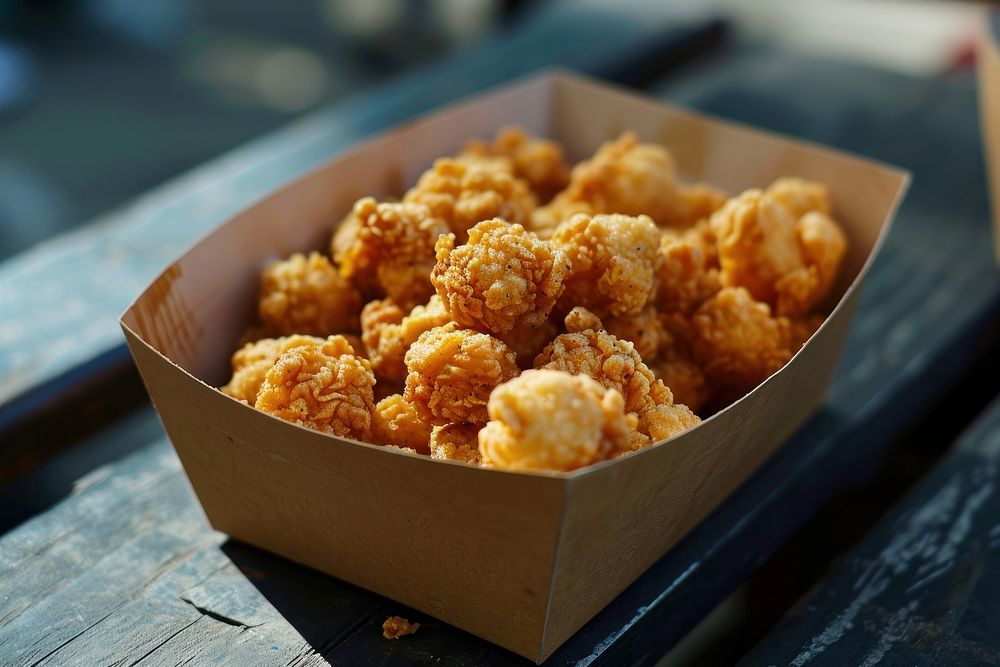 Fried popcorn chicken box fried | Free Photo - rawpixel