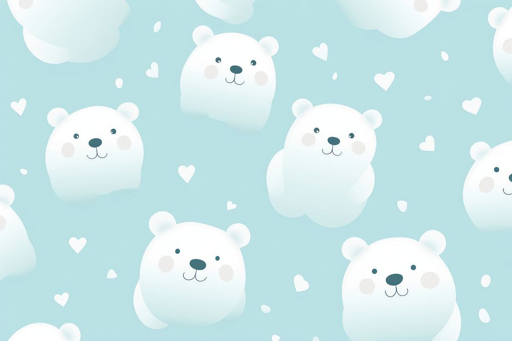 Bears backgrounds pattern mammal. AI | Premium Photo Illustration ...