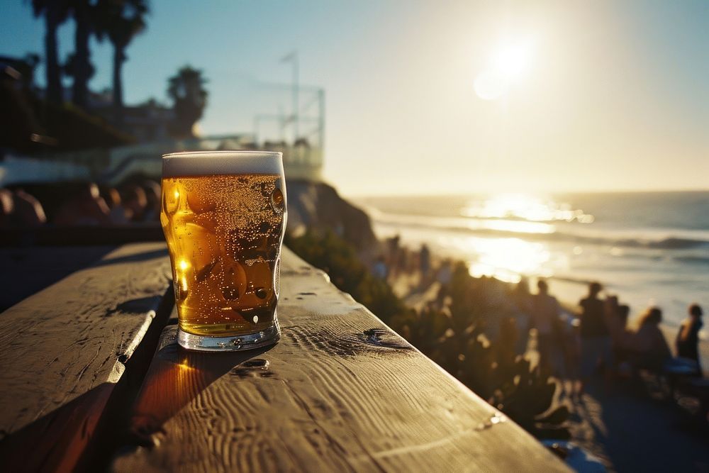 Beer outdoors summer drink. AI | Premium Photo - rawpixel