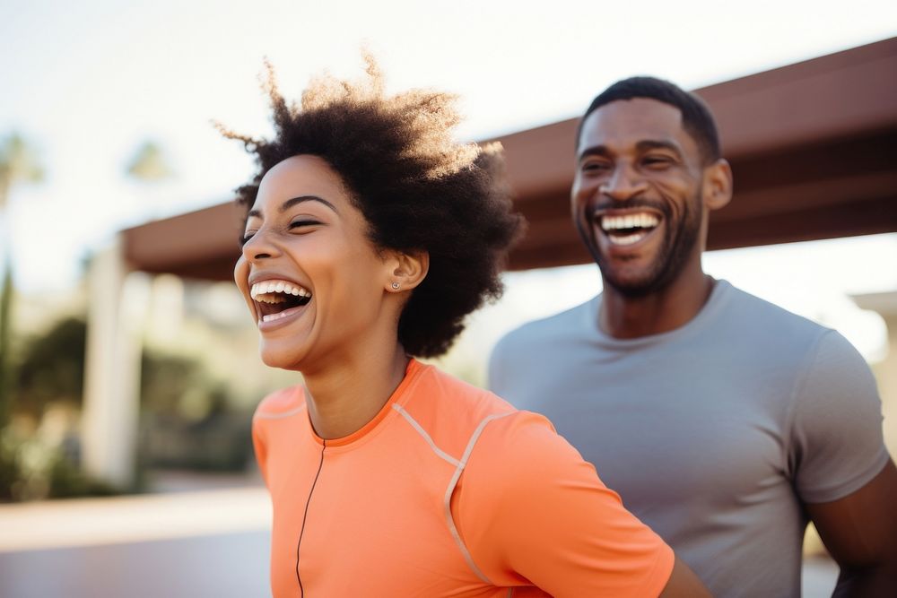 African exercising laughing smiling. | Free Photo - rawpixel