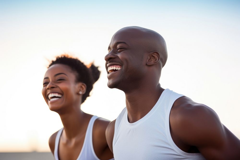 African exercising laughing smiling. | Free Photo - rawpixel