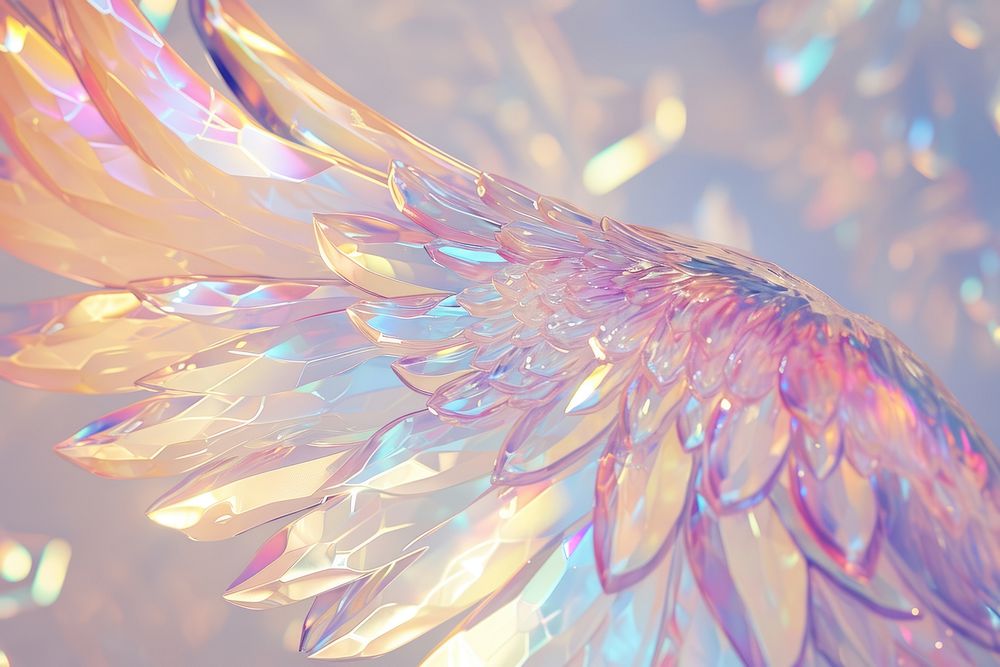 Angel wing holography pattern crystal | Free Photo Illustration - rawpixel