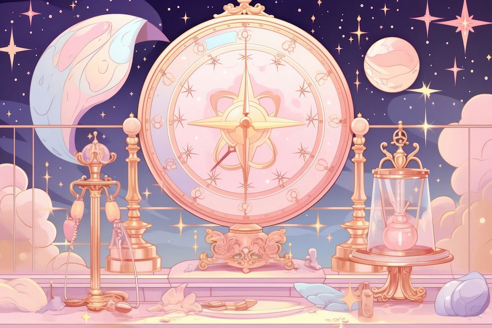 Astrology holography clock architecture creativity. | Premium Photo ...