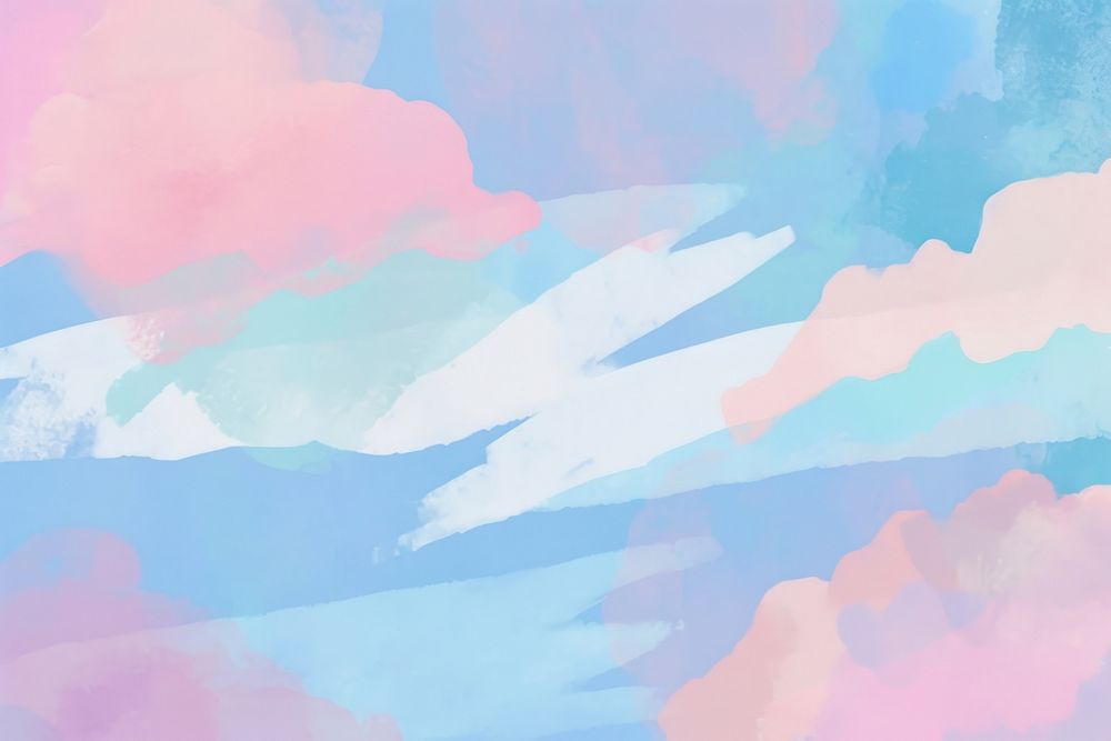 Cute pastel sky illustration painting | Free Photo Illustration - rawpixel