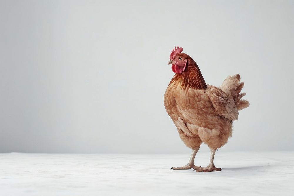 Minimal brown hen standing chicken | Premium Photo - rawpixel
